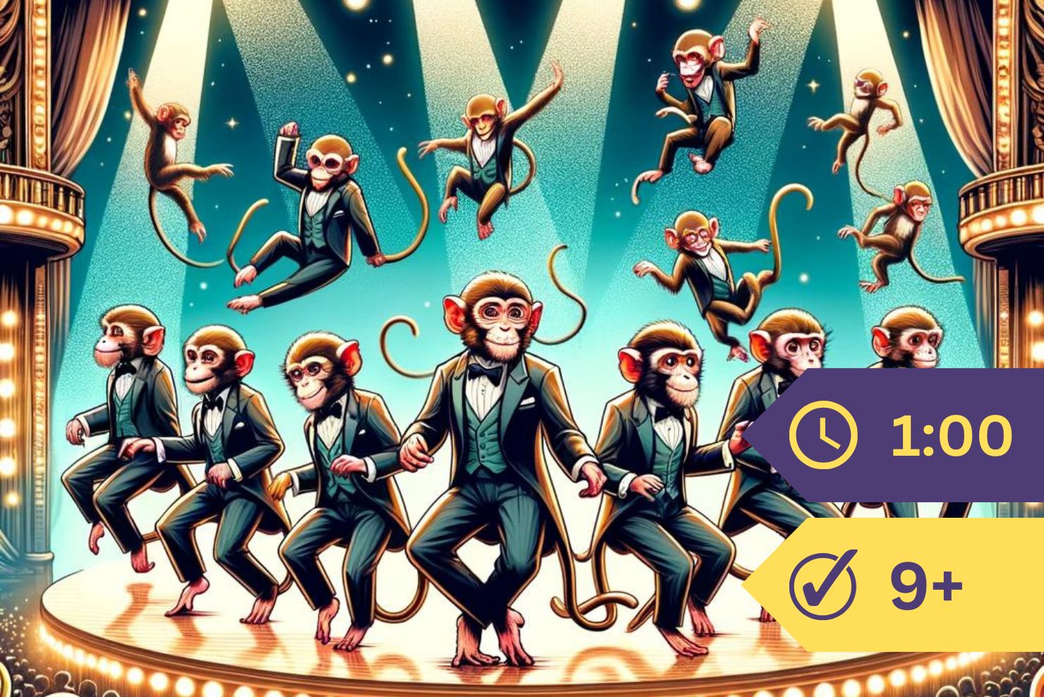 dancing monkeys cartoon