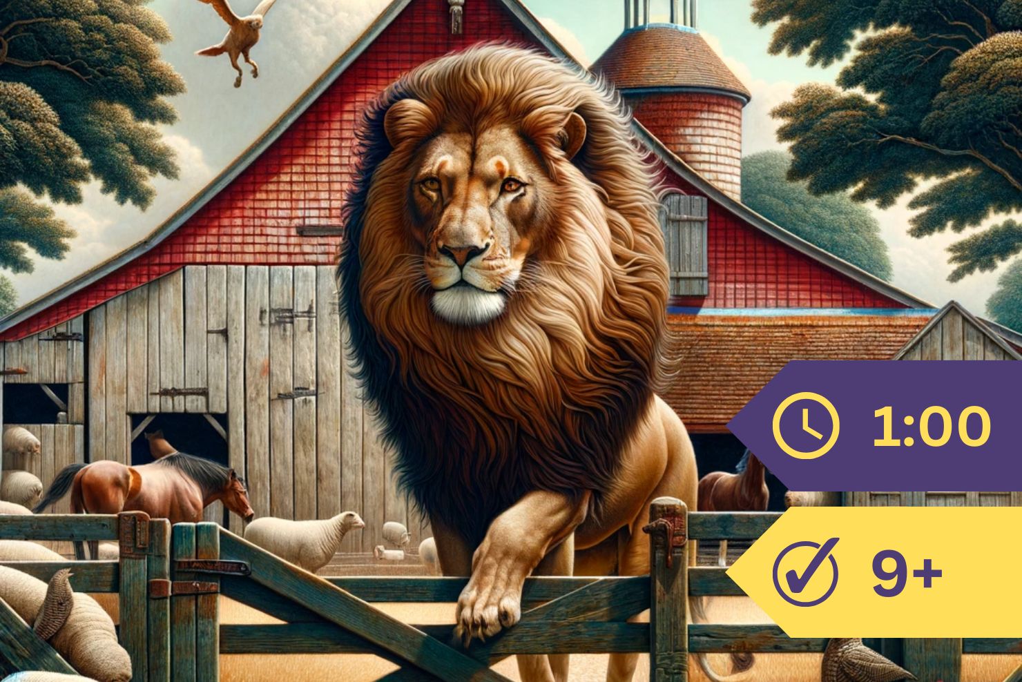 The Lion in a Farmyard | Read Free Online