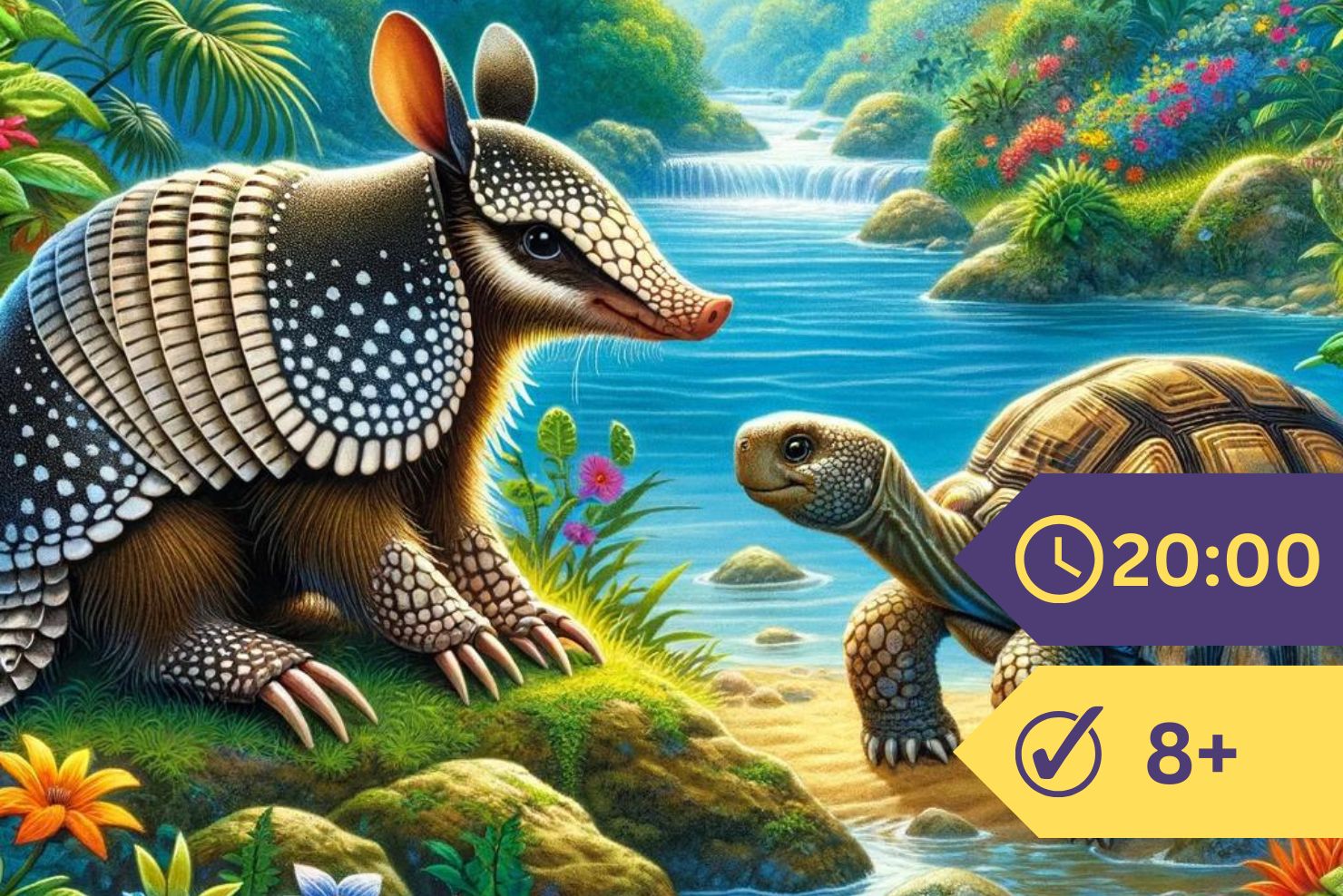 armadillo and turtle