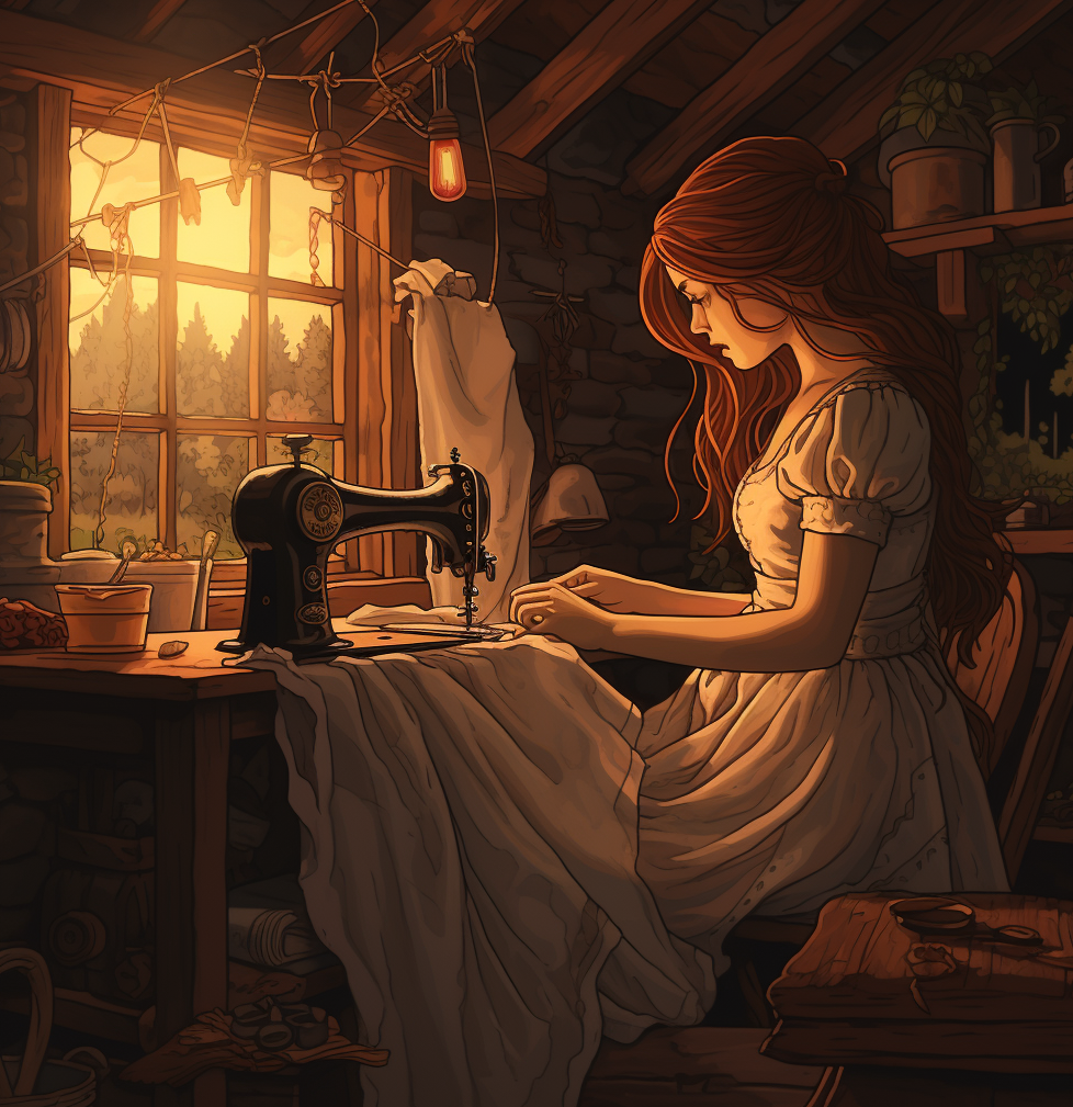 The Spindle, the Shuttle, and the Needle – Brothers Grimm